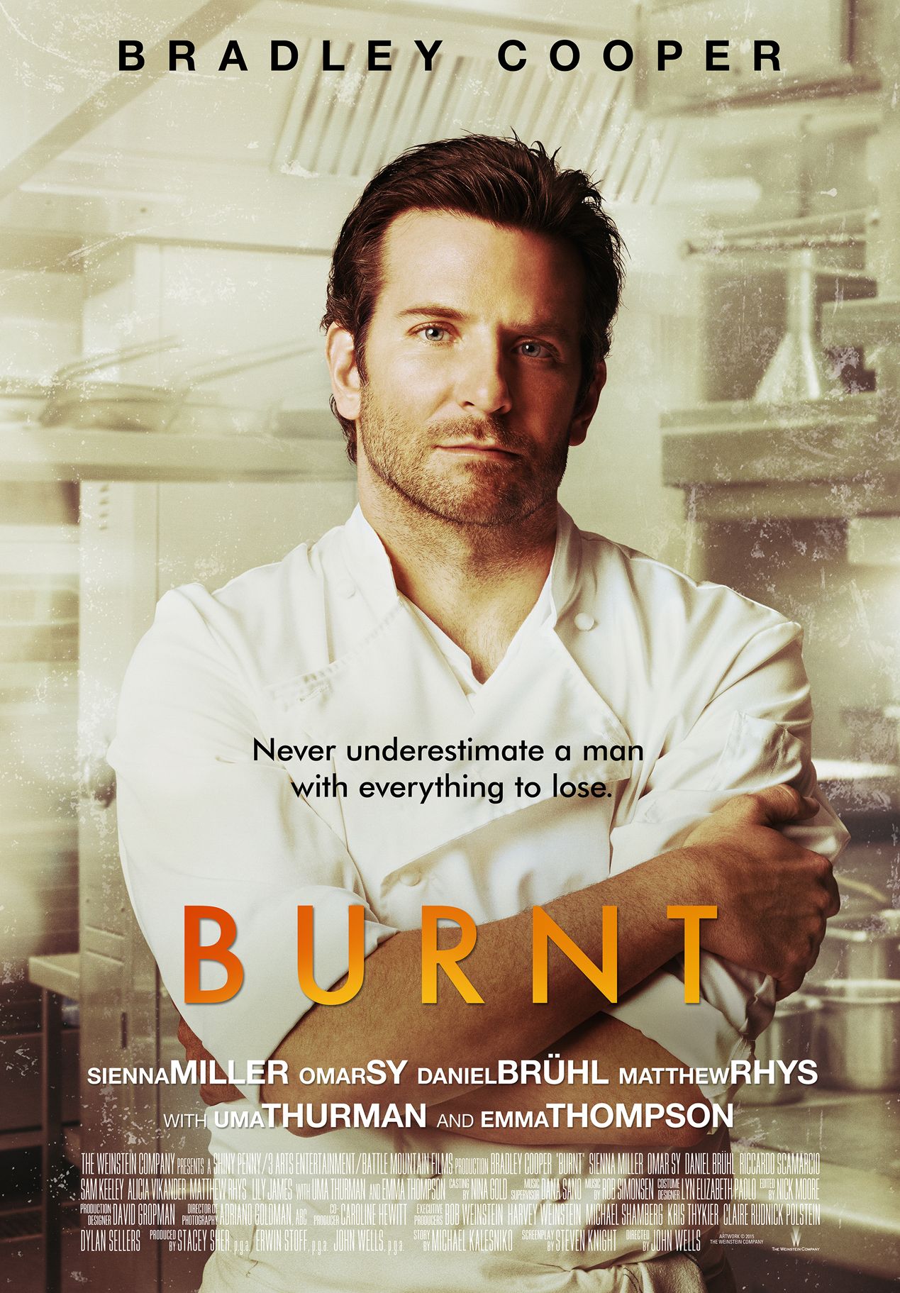 Bradley Cooper as chef in Burnt Poster | Cultjer